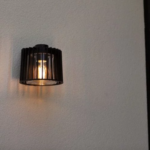 Matzwarte buitenlamp - Shyne muurlamp | Nostalux.be