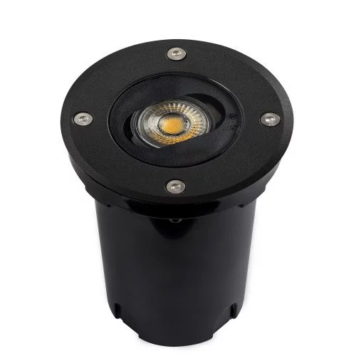 Richtbare grondspot zwart- schemersensor | Nostalux.be